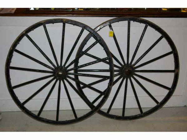 Pair Of Old West Carriage/wagon Wheels