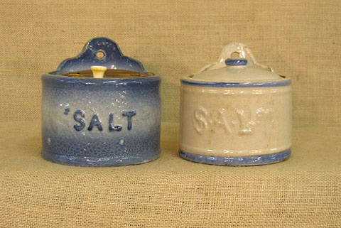 Stoneware. Salt Crocks. 2 Pcs.