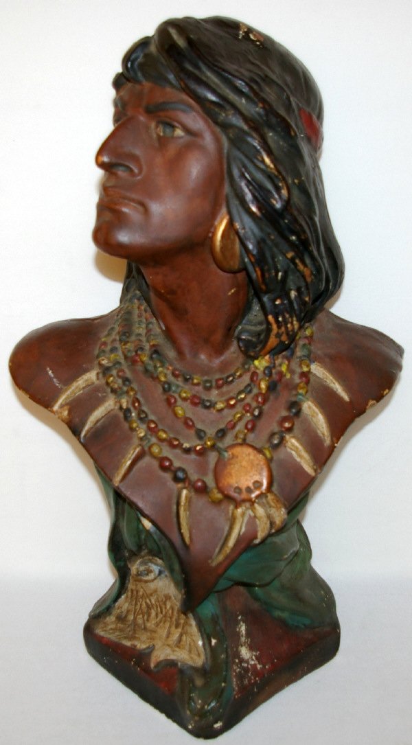 3053: Plaster Indian Bust