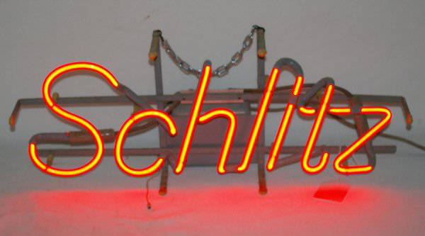 Vintage Schlitz Beer Red Neon Sign