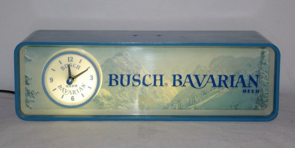 3289: Vintage Busch Bavarian Beer Clock - Feb 17, 2007 | Burley Auction ...