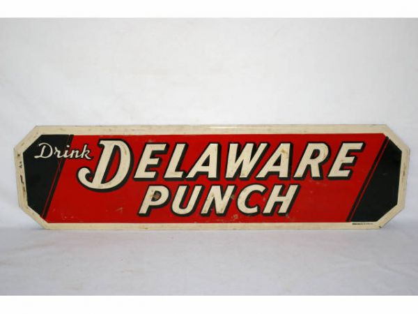3315: Vintage Drink Delaware Punch Tin Sign
