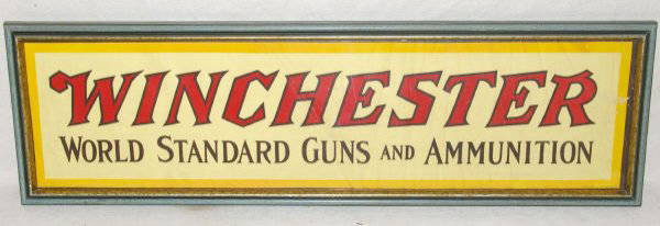 Vintage Winchester Gun Advertising Sign