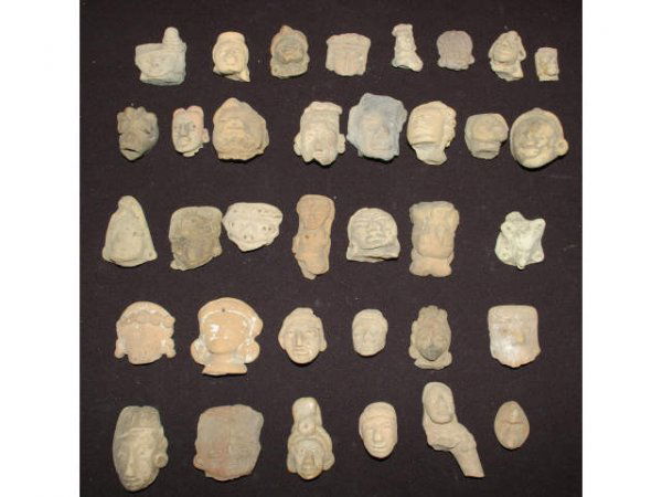Pre Columbian Pottery Heads
