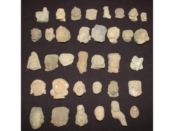 Pre Columbian Pottery Heads