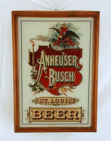 Antique Anheuser Busch Corner Sign Budweiser Beer