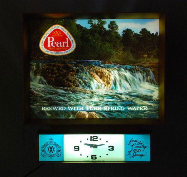 Pearl Beer Animated Waterfall Clock Mint In Box - Sep 07, 2009 | Burley ...