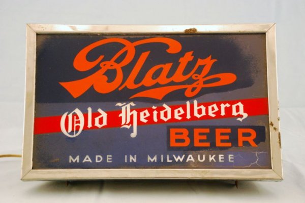 479: Blatz Beer Old Heidelberg Lighted Bar Sign