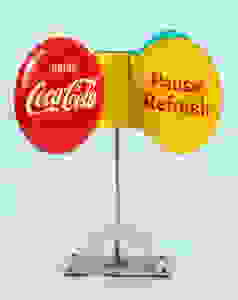 Rare Coca Cola Spinner Sign Vending Machine Topper
