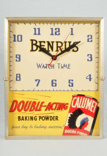 Benrus Calumet Baking Powder Advertising Clock