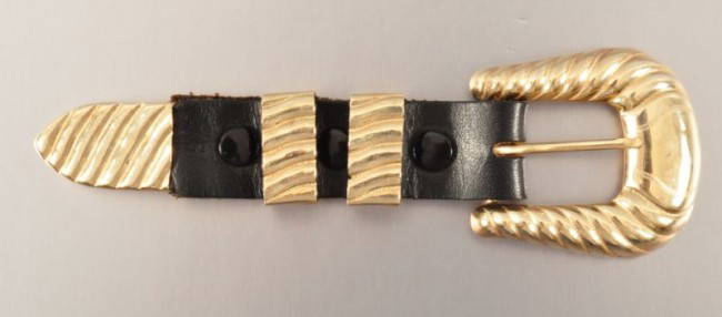 Bohlin Gold Belt Buckle Set