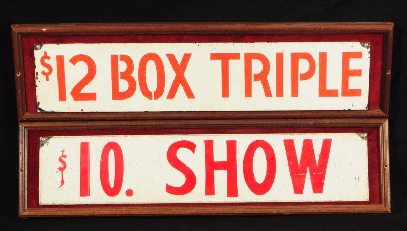 Saratoga Race Track Antique Betting Window Signs