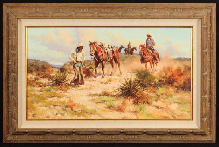 Harold Lyon "ride A Little Walk A Little" Painting