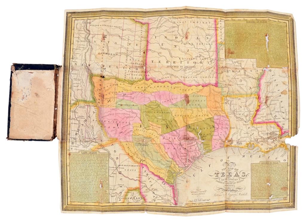 Mitchell's Map Of Texas Pre-republic Of Texas 1835 Auction