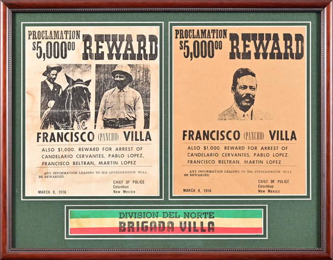 Pancho Villa Wanted Poster Bigada Villa Arm Band