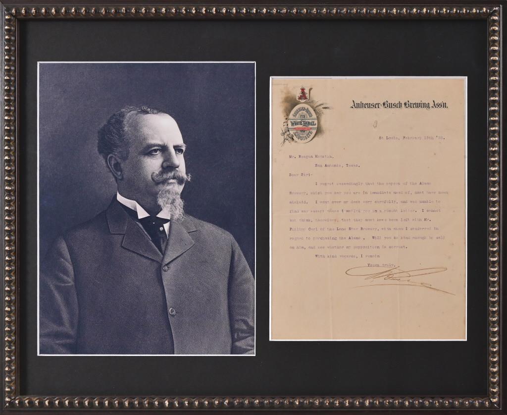 1893 Brewer Adolphus Busch Signed Letter Auction