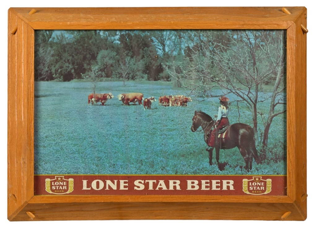 Vintage Lone Star Beer Foto-vues Lighted Sign Auction