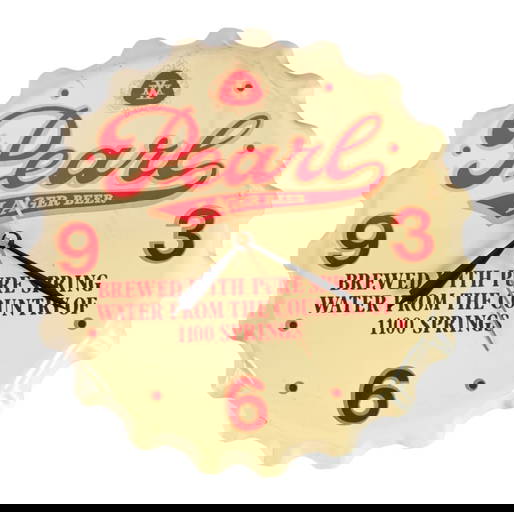 Pearl Beer Bottle Cap Advertising Clock