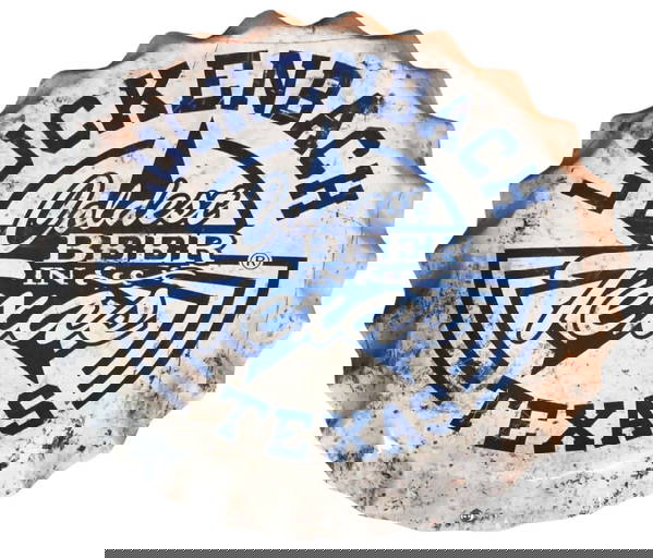 Luckenbach Bottle Cap Tin Sign