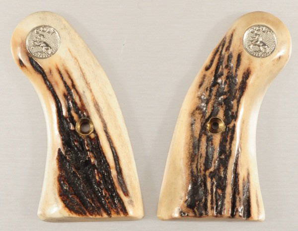 Texas Ranger Jack Dean's Stag Grips Colt Medallion