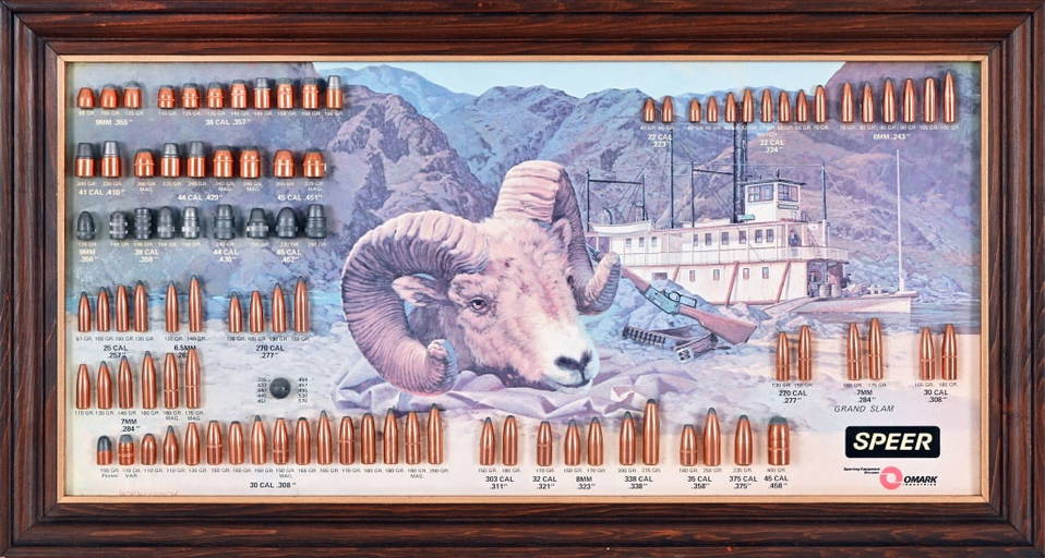 Speer Ammunition Bullet Display Board Sign