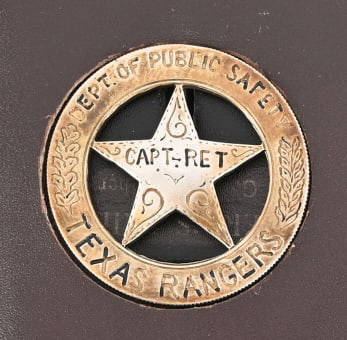 Texas Ranger Jack Dean's Retired Captain Badge - Mar 02, 2024 | Burley ...