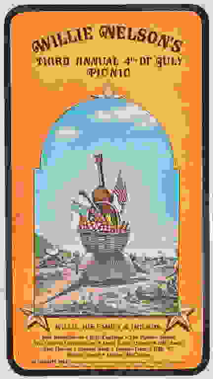 Willie Nelson 3rd Annual 4th Of July Picnic Poster Auction