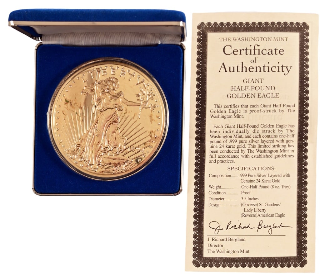 Washington Mint Giant Half-pound Golden Eagle Auction