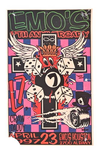 Emo's 7th Anniversary Poster, Austin Texas