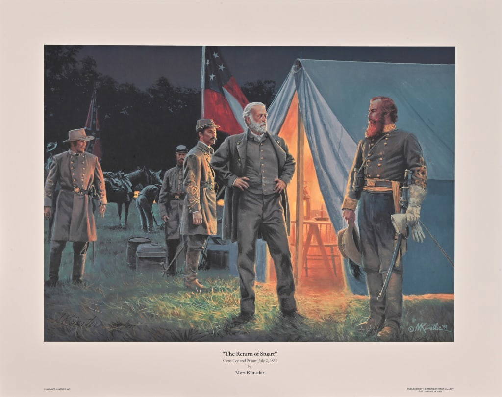 Mort Kunstler "return Of Stuart" Civil War Print Auction