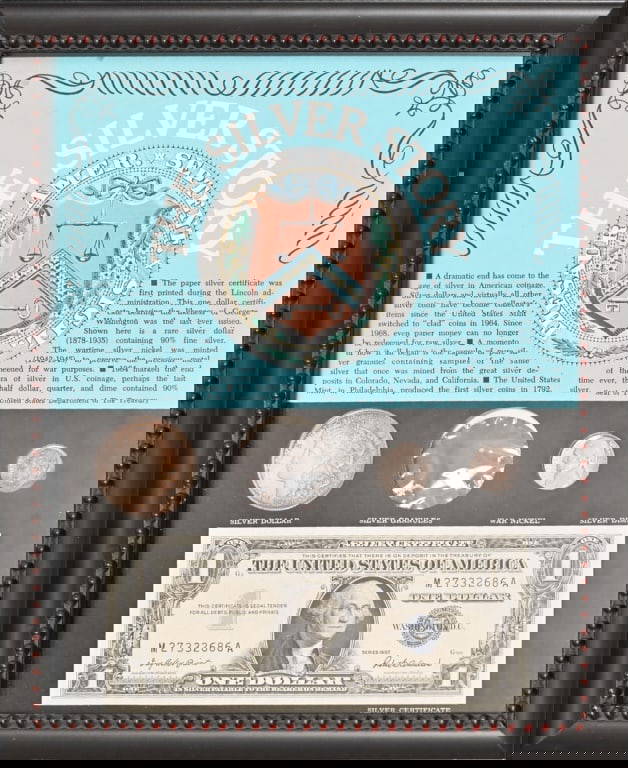 The Silver Story Framed Currency And Coins Auction