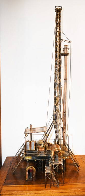 Large Texas Folk Art Oil Rig Auction