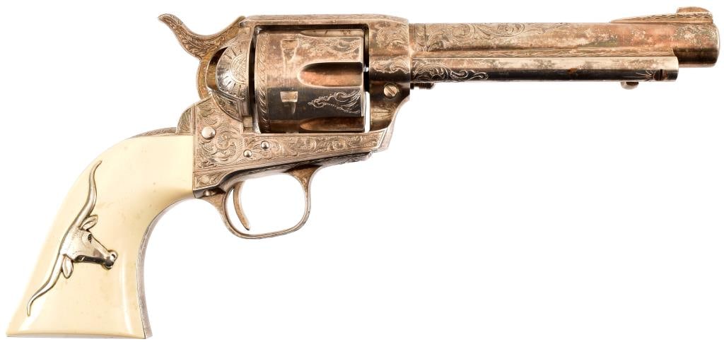 Engraved Colt Model 1873 Saa .38 Special