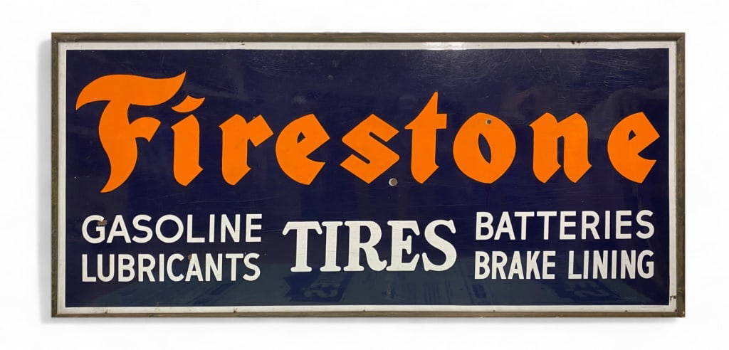 Firestone Porcelain Sign Auction
