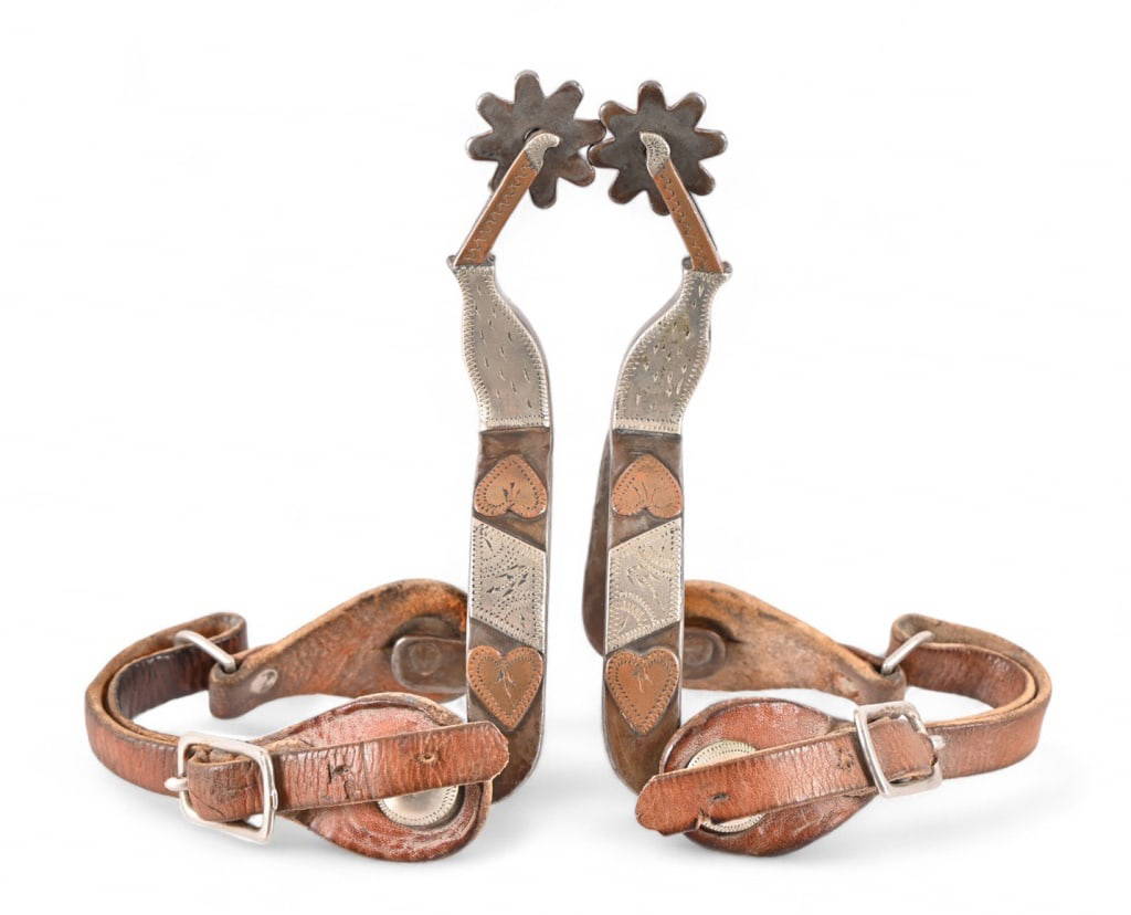 Early Hall Grasshopper Leg Pattern Spurs Auction