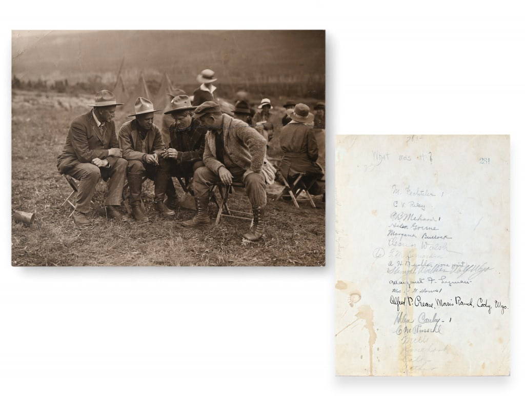 Charles Russell Original Photo & Signatures 1915 Auction