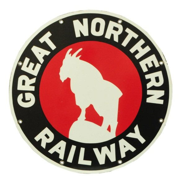 Great Northern Railway Porcelain Sign - Dec 08, 2012 | Burley Auction ...