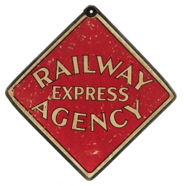 Railway Express Agency D/s Cardboard Sign