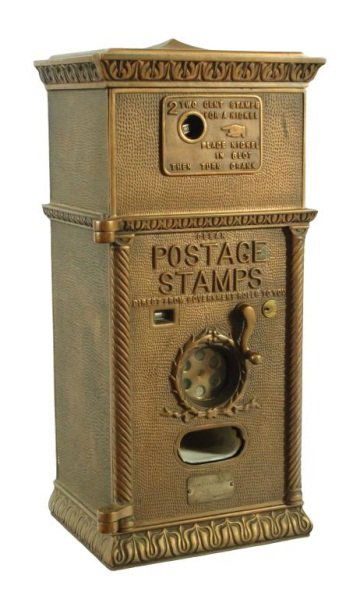 Antique Brass Postage Stamp Machine