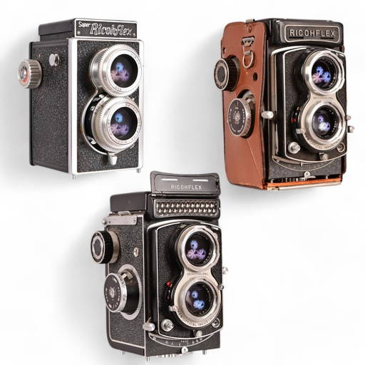 Collection Of (3) Vintage Ricoh Flex Cameras