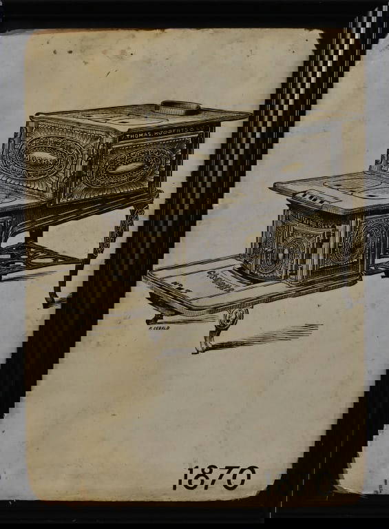 1870 Thomas, Roberts & Co. Stove Framed Ad Auction