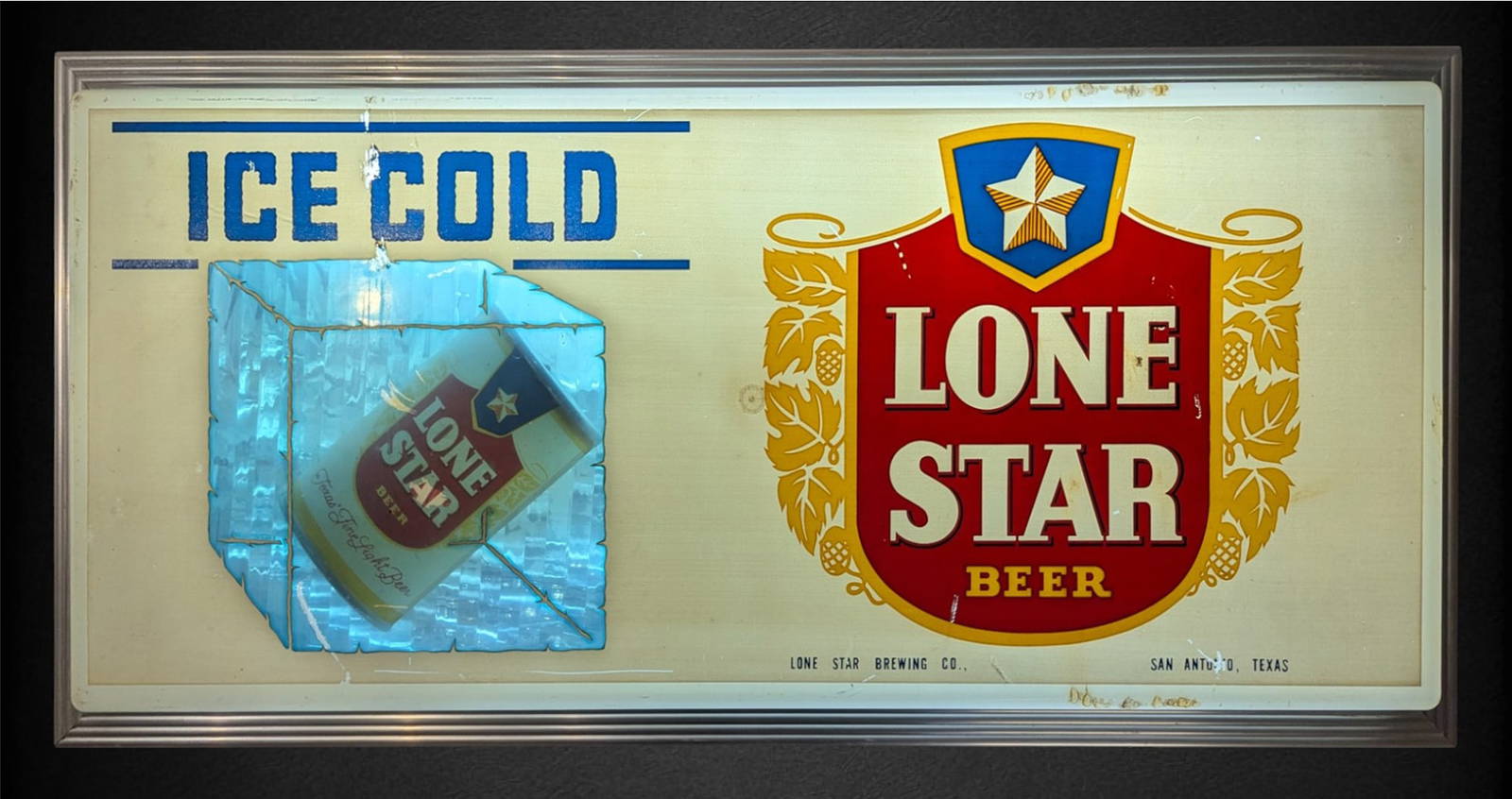 Lone Star Beer Motion Lighted Advertising Sign Auction