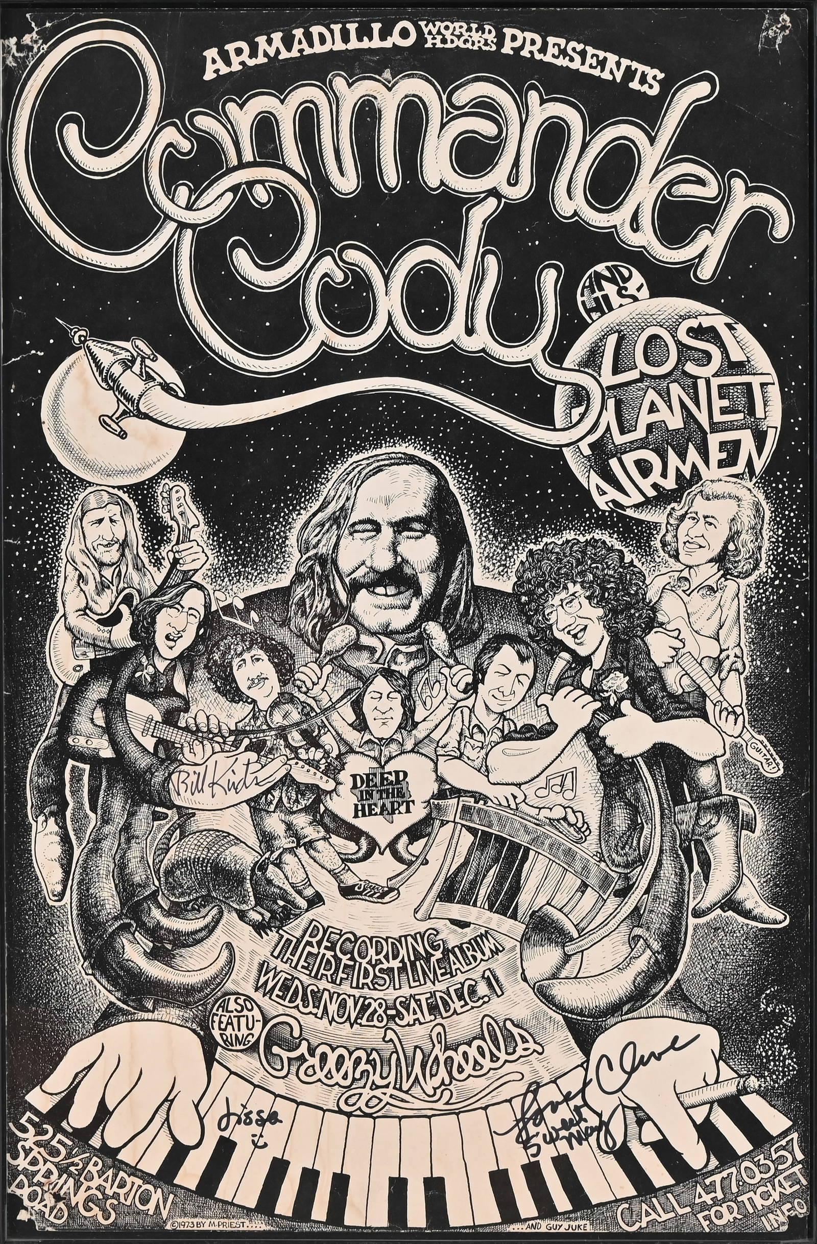 Awhq Commander Cody Poster By Juke, Multi-signed Auction