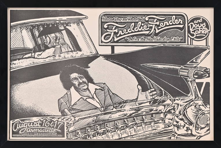 Awhq Freddie Fender Doug Sahm Poster By M. Priest