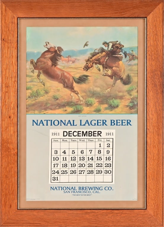 National Brewing Co Lager Beer 1911 Calendar Auction