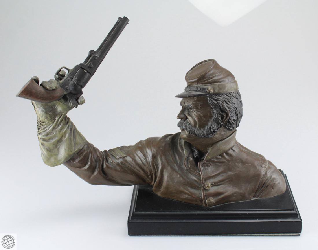 The Parting Shot Cold Cast Bronze Civil War Sculpture T