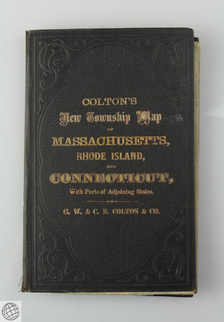 George Colton RAILROAD & TOWNSHIP MAP OF MASSACHUSETTS