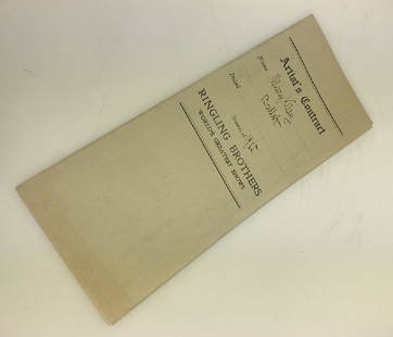 Ringling Brothers Circus Contract