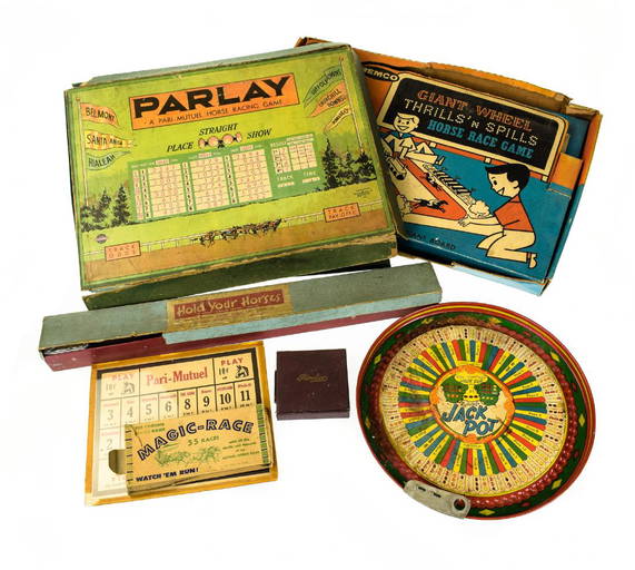 7pcs Collectible Games Antique Horse Racing Games