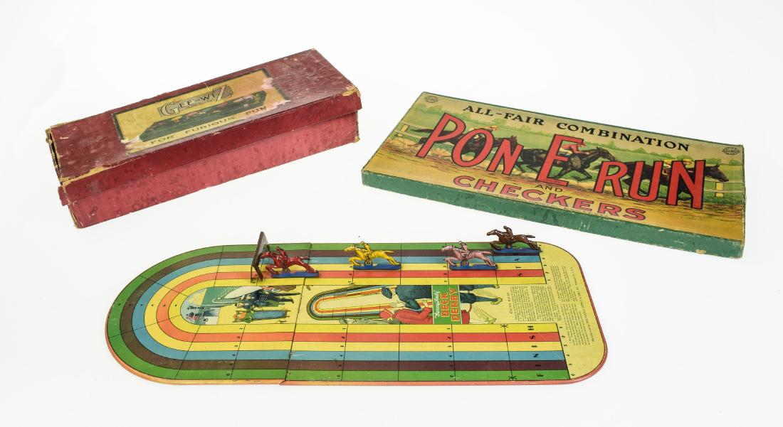 3Pcs Collectible Decorative ANTIQUE HORSE RACING GAMES